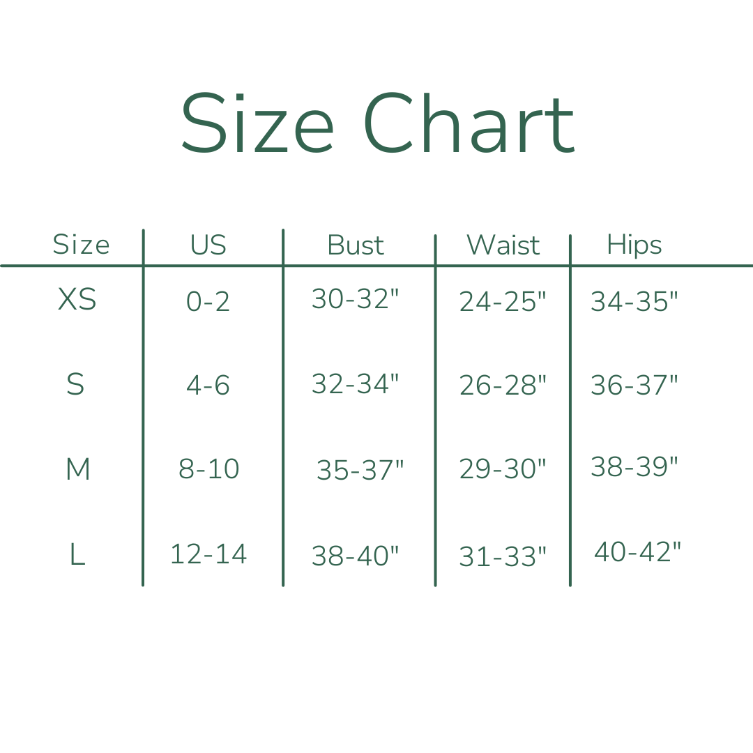 Edara Size Guide – Edara Apparel